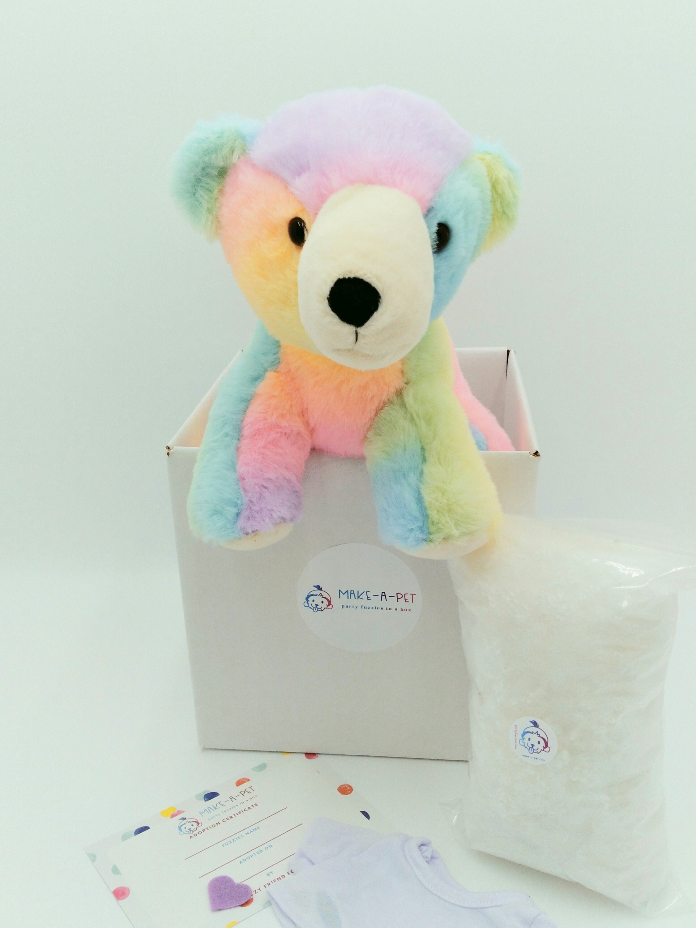 10 Unstuffed Polar Bear Kit With White T-shirt, Colorful Polar Bear ...