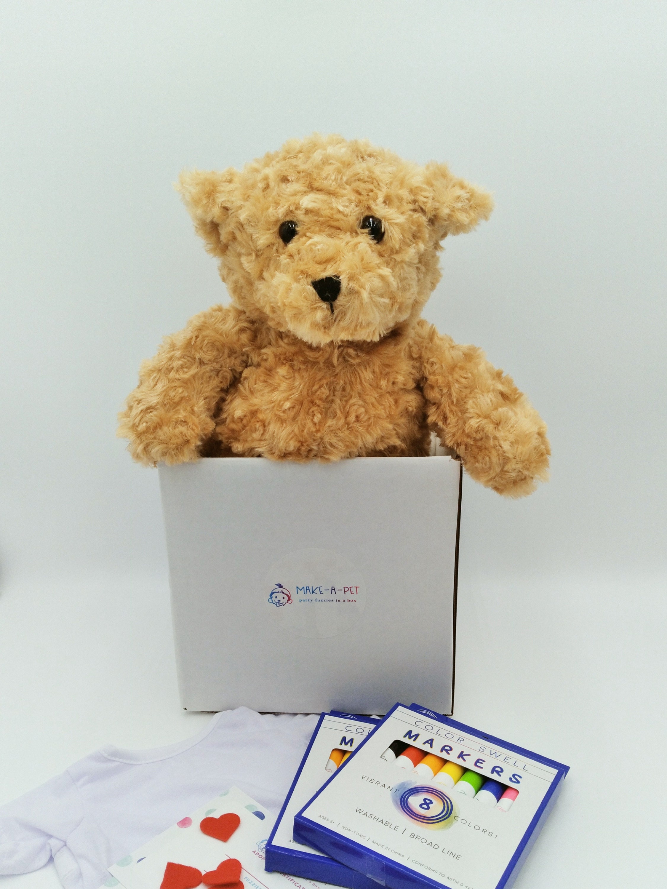 10 Pack Make Your Own 16 Teddy Bear Party Kit White T-shirts 16 Bear ...