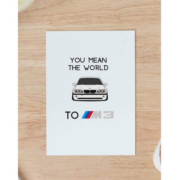 Bmw Birthday Card M3 for Him - Etsy