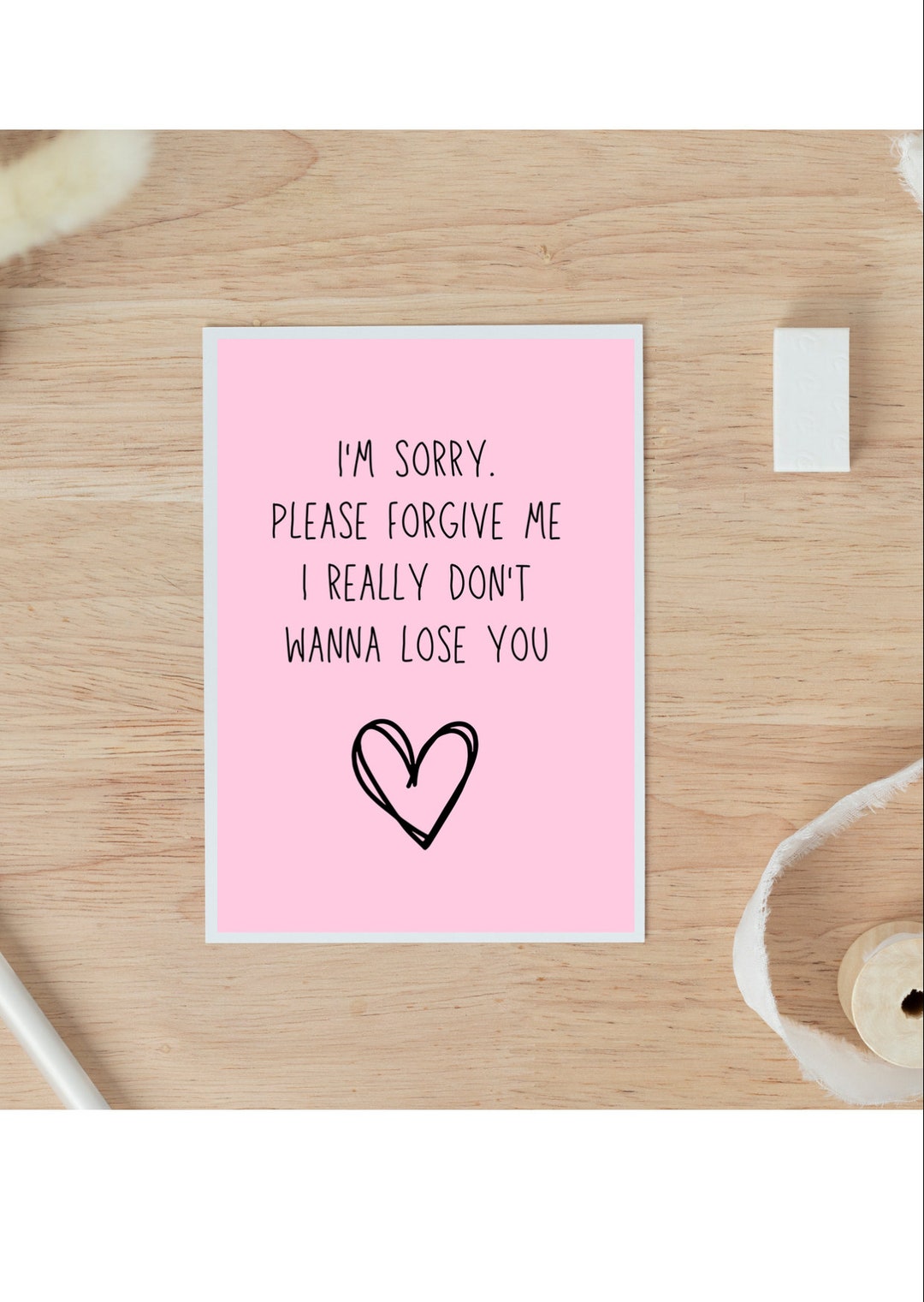 I'm Sorry I Don't Wanna Lose You Card for Boyfriend or - Etsy