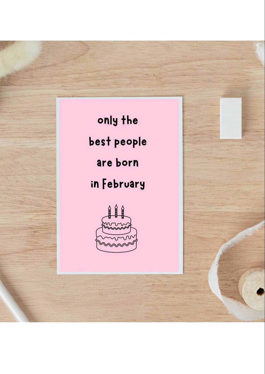 Custom February Birthday Card Funny Birthday Card Birthday Card Sister ...