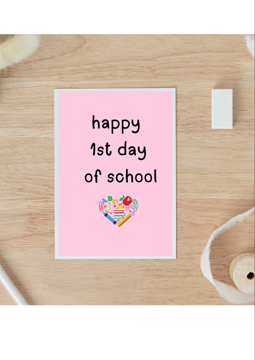 Happy First Day of School Card, Greeting Card, Back to School Card ...