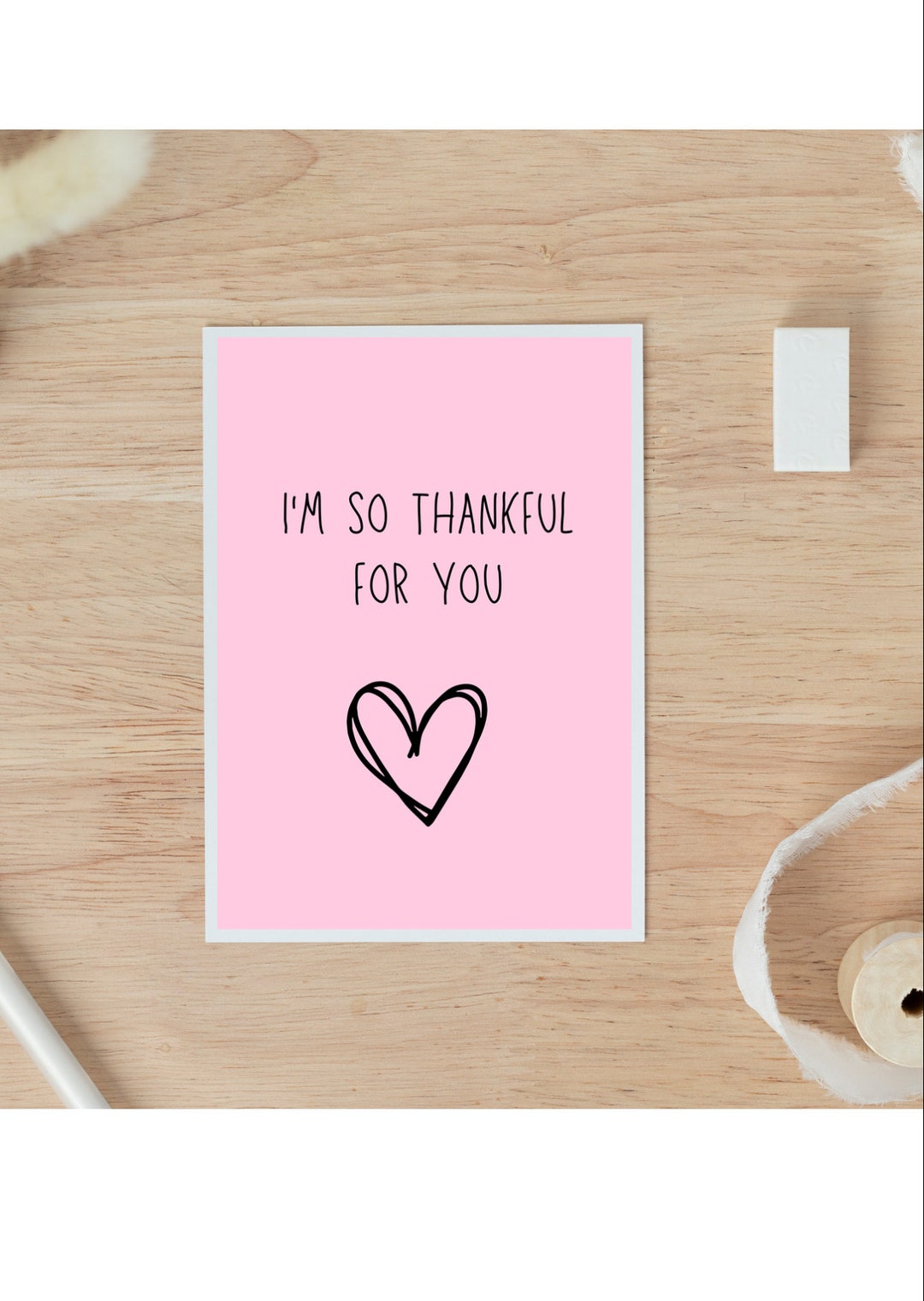 Thankful for You Thanksgiving Card. Happy Thanksgiving Holiday - Etsy