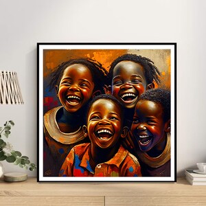 Laughing African Children Art Print, Black Art (digital Download) - Etsy