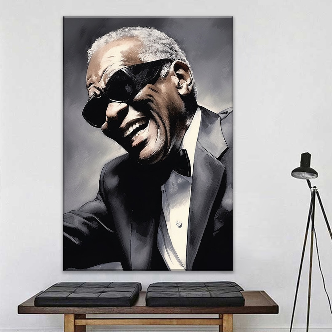 Ray Charles , Music Poster , American Art , Black Art , Digital Wall ...