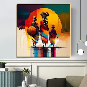 African Oil Painting ,african Wall Art , Black Art , Ethnic Art ...