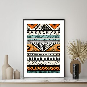 Set of 3 Posters , African Art , Geometric Prints, Digital Wall Decor ...