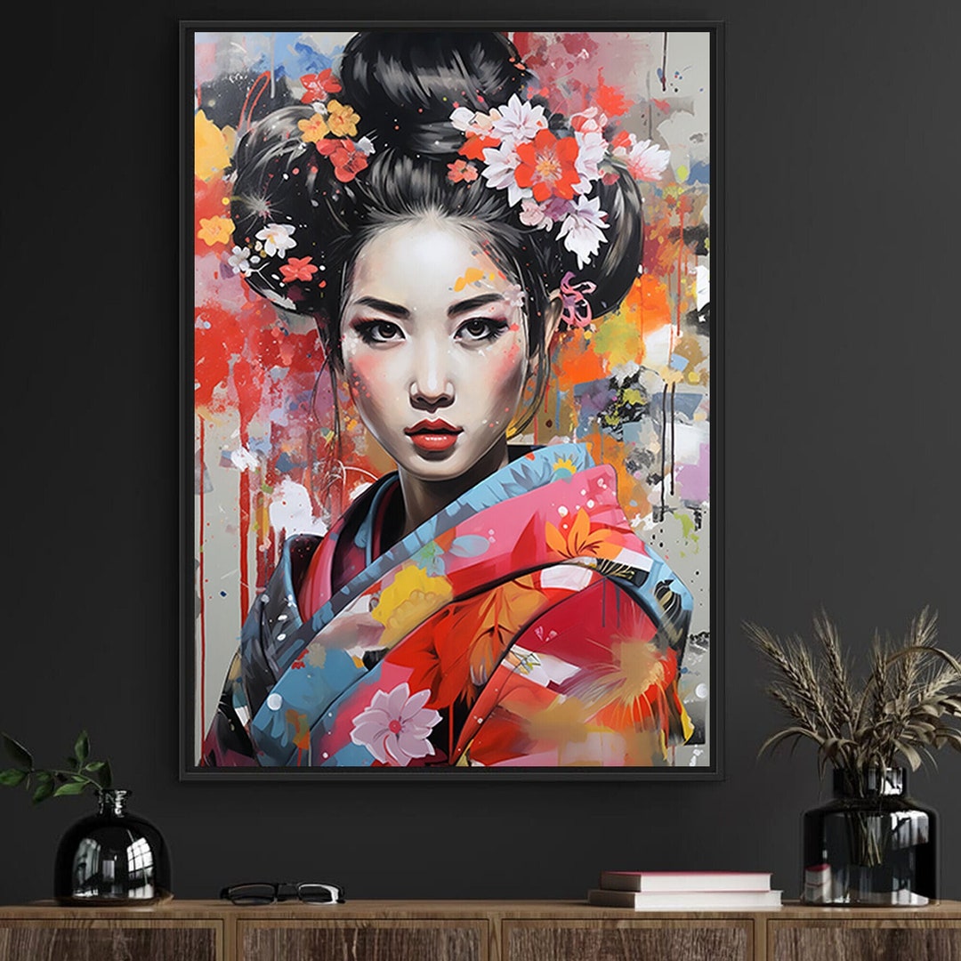 Geisha Poster , Japanese Poster , Japanese Home Decor , Vintage Poster ...