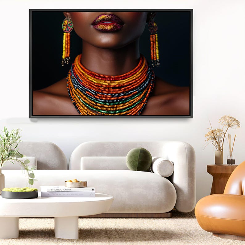 African Woman Portrait Art Print: Ethnic Wall Decor (digital Download ...