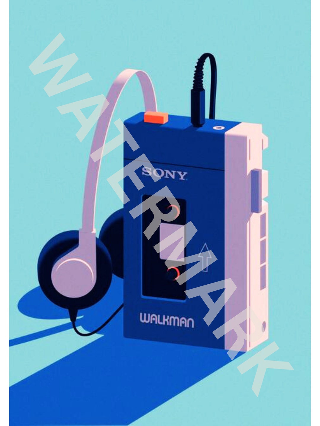Walkman Retro Wall Art | Vintage Wall Art | Retro Printable Art | Pop ...