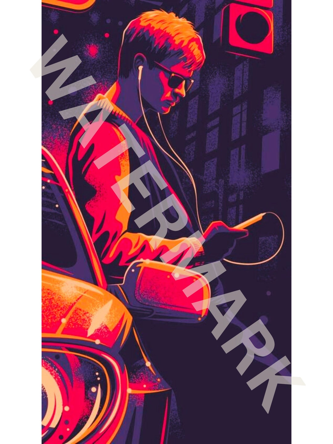 Baby Driver Retro Wall Art | Vintage Wall Art | Retro Printable Art ...