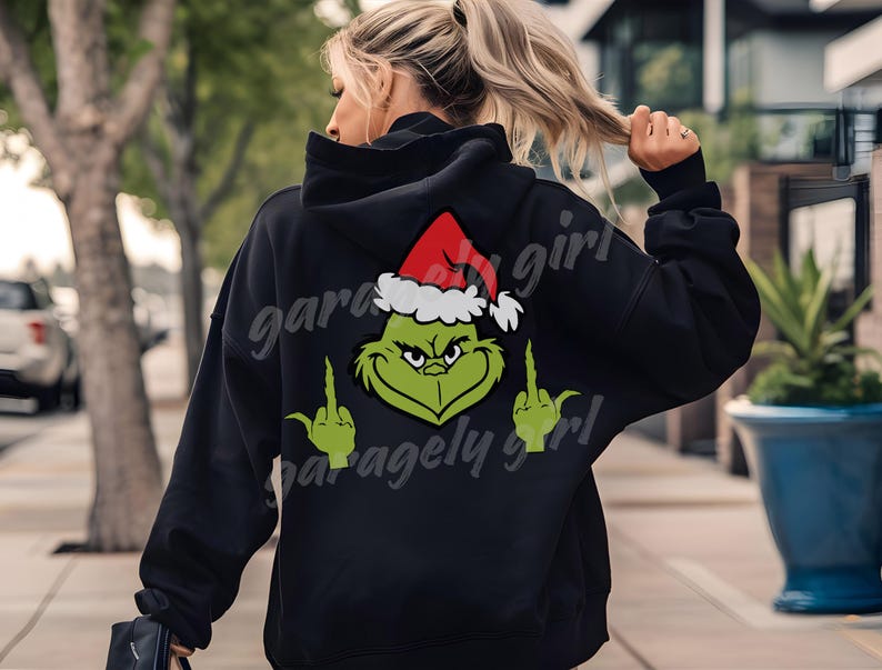 Grinch Middle Finger Christmas Logo SVG PNG EPS Dxf Clipart Vector ...
