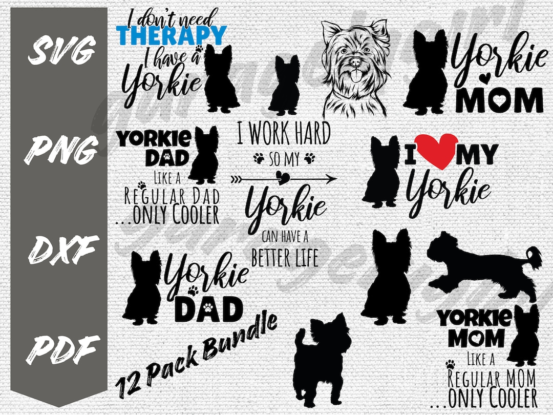 Yorkie Bundle | Yorkie Lover | Commercial | Yorkie Mom | Yorkie Dad ...