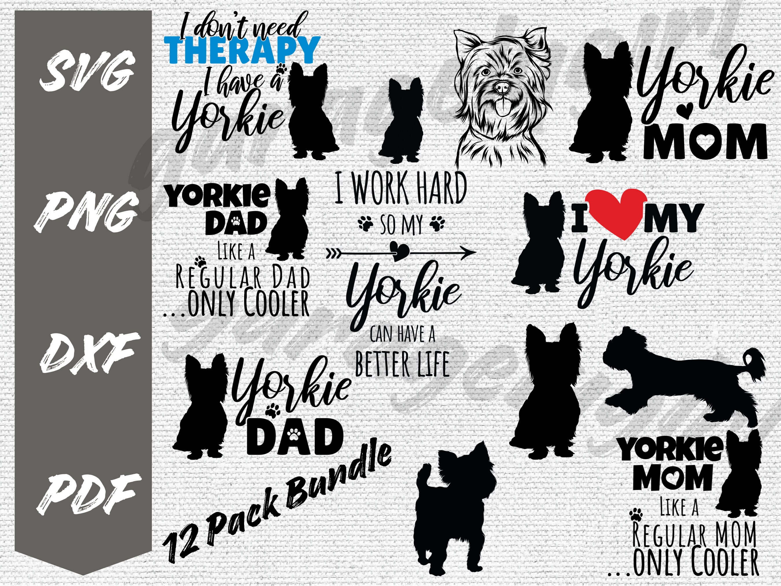 Yorkie Bundle | Yorkie Lover | Commercial | Yorkie Mom | Yorkie Dad ...