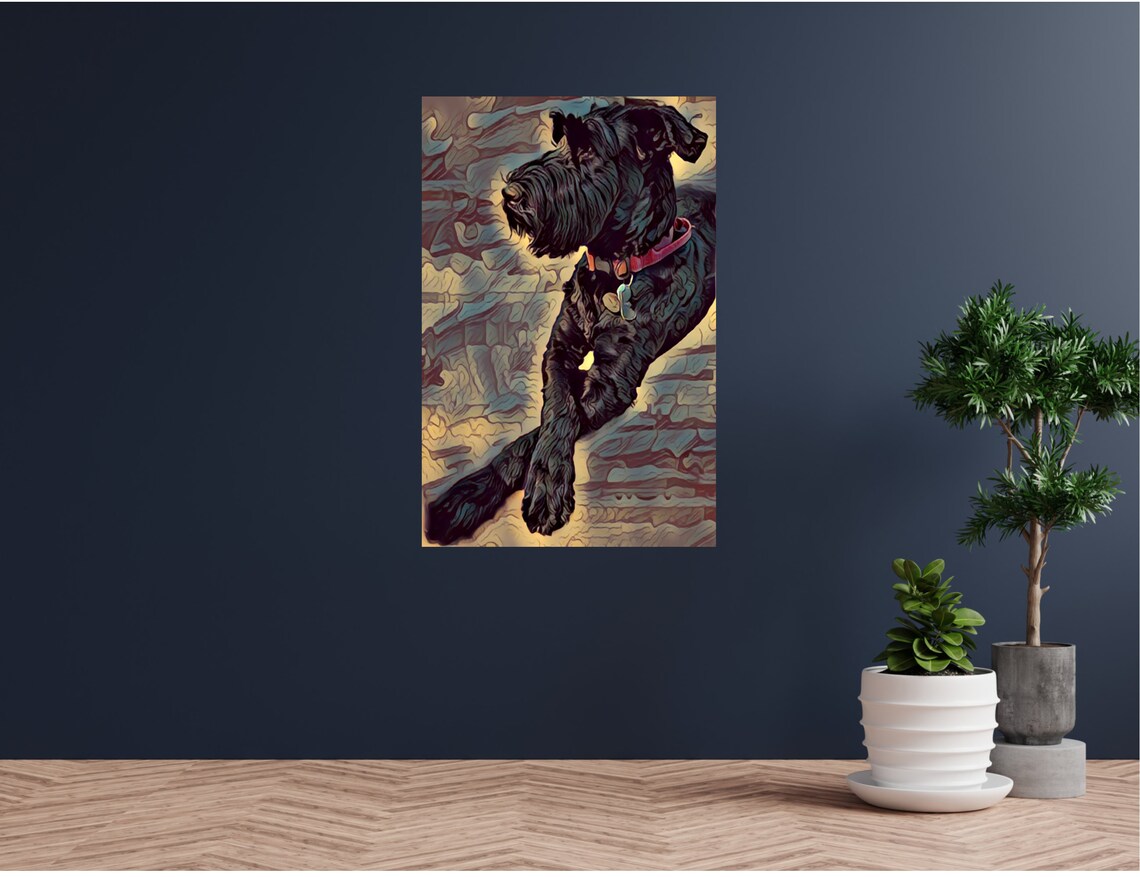 Princess Freya Giant Schnauzer Canvas Art Gallery Wraps - Etsy