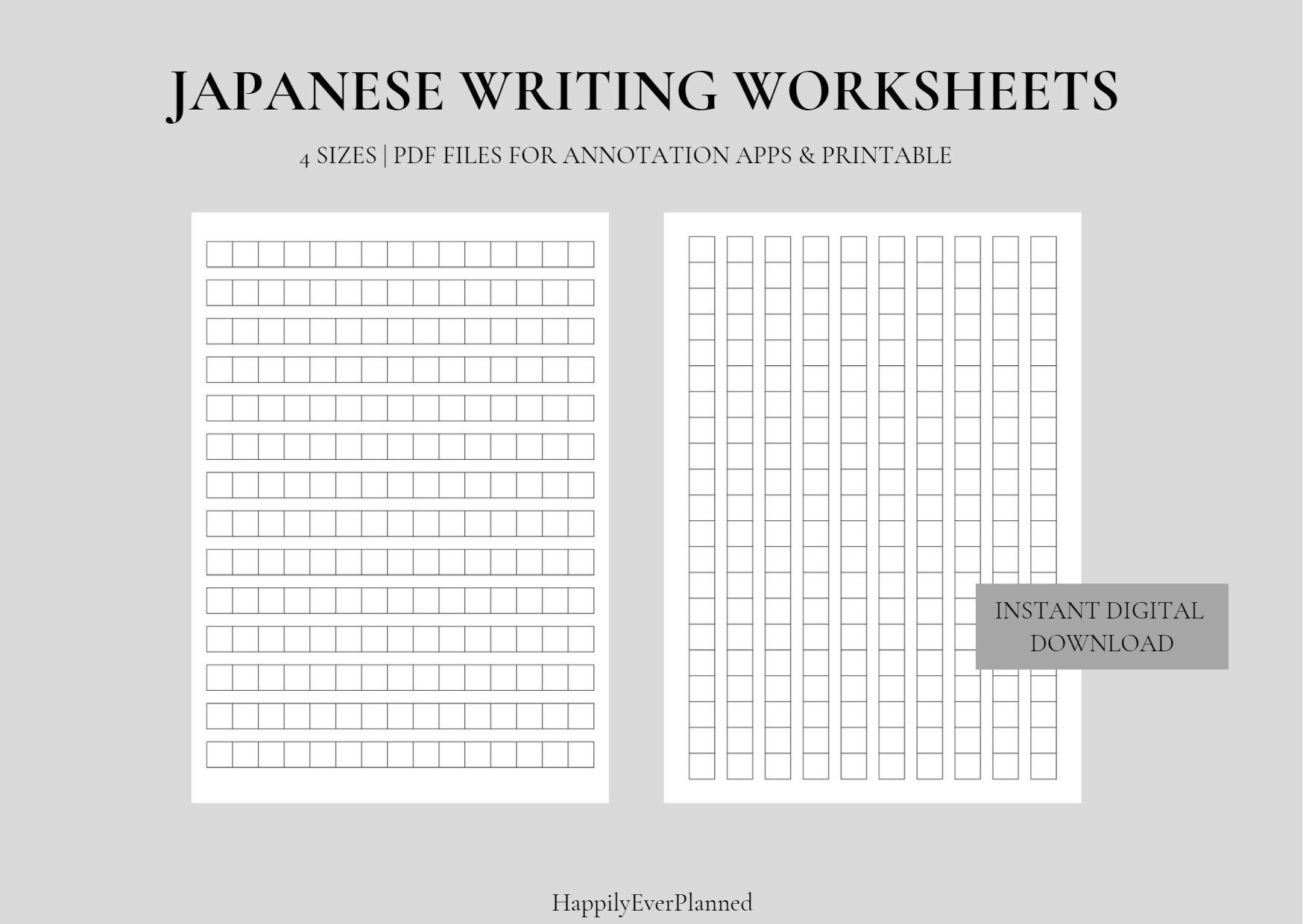 Japanese Writing Worksheet, Writing Worksheet, Printable,language ...