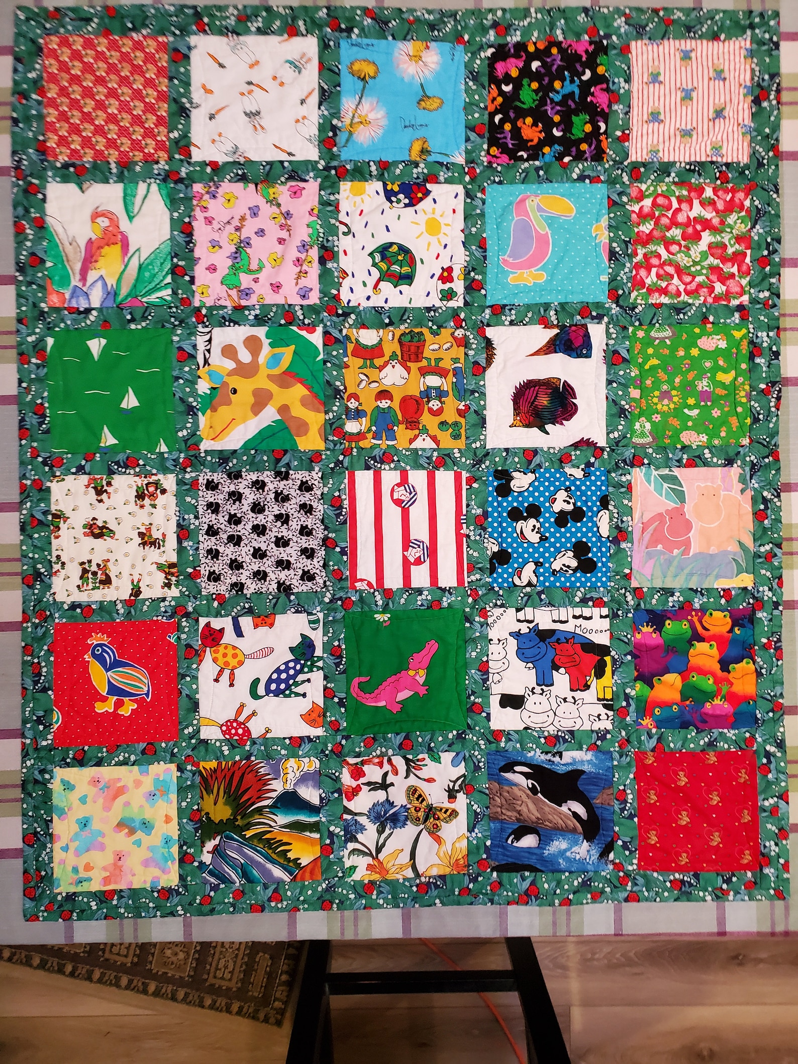 I Spy Ladybugs Handmade Baby Quilt, Retro Fabrics - Etsy