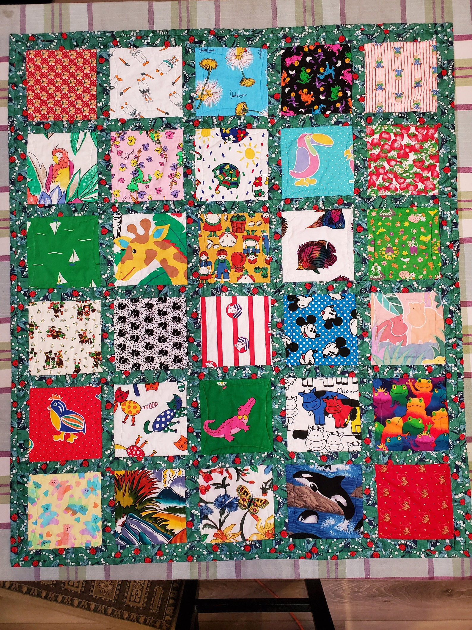 I Spy Ladybugs Handmade Baby Quilt, Retro Fabrics - Etsy