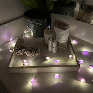 Amethyst Crystal String Lights - Etsy