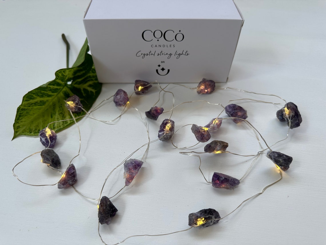 Amethyst Crystal String Lights - Etsy