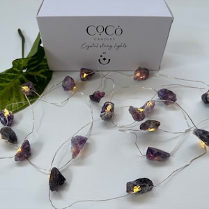 Amethyst Crystal String Lights - Etsy