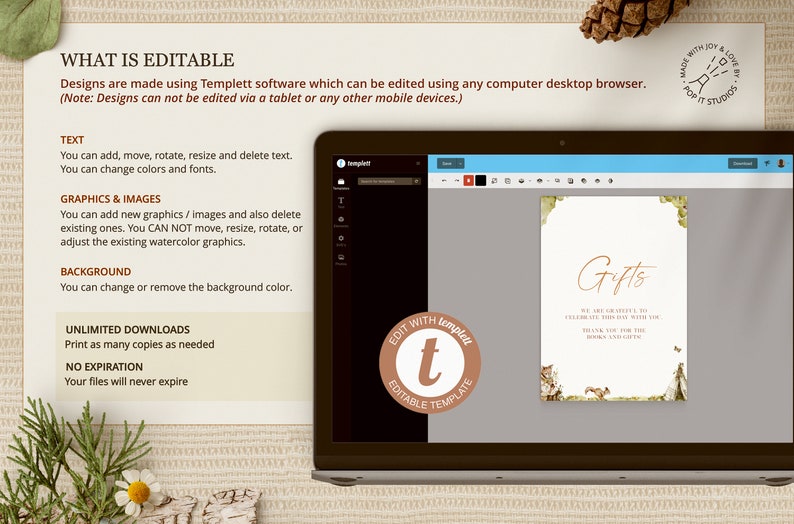 Storybook - Signage Bundle - Girl Baby Shower - Editable Designs - Etsy