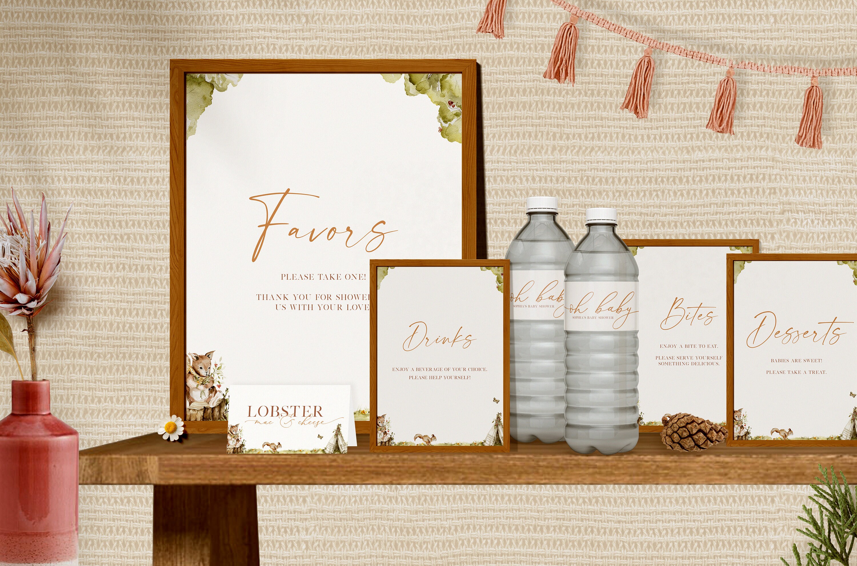 Storybook - Signage Bundle - Girl Baby Shower - Editable Designs - Etsy