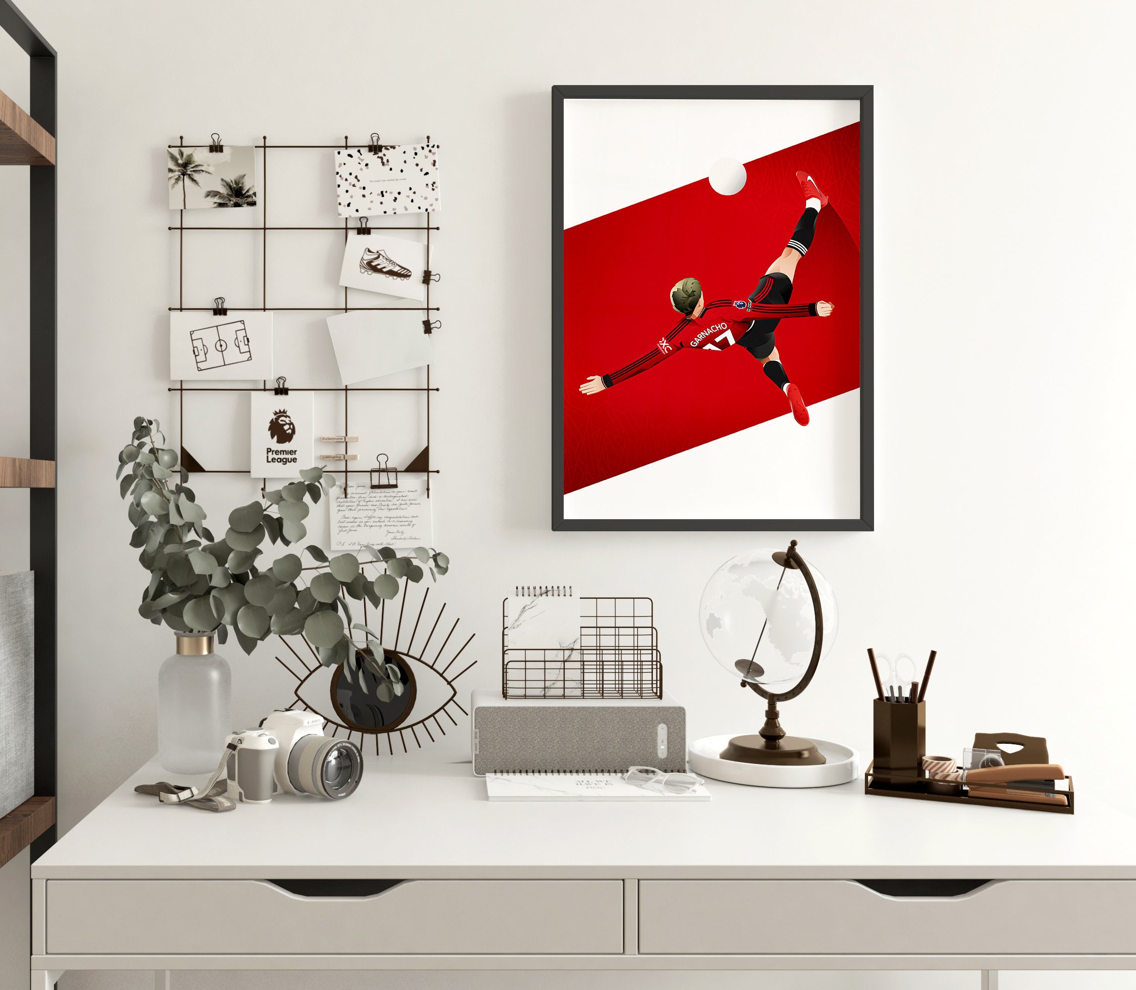 Alejandro Garnacho Bicycle Kick A4/A3 Football Print - Etsy