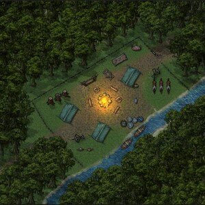 Bandit Camp Battle Map | D&D, Pathfinder, Fantasy TTRPG | Printable VTT ...