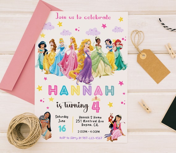 Printable Invitation Disney Cards