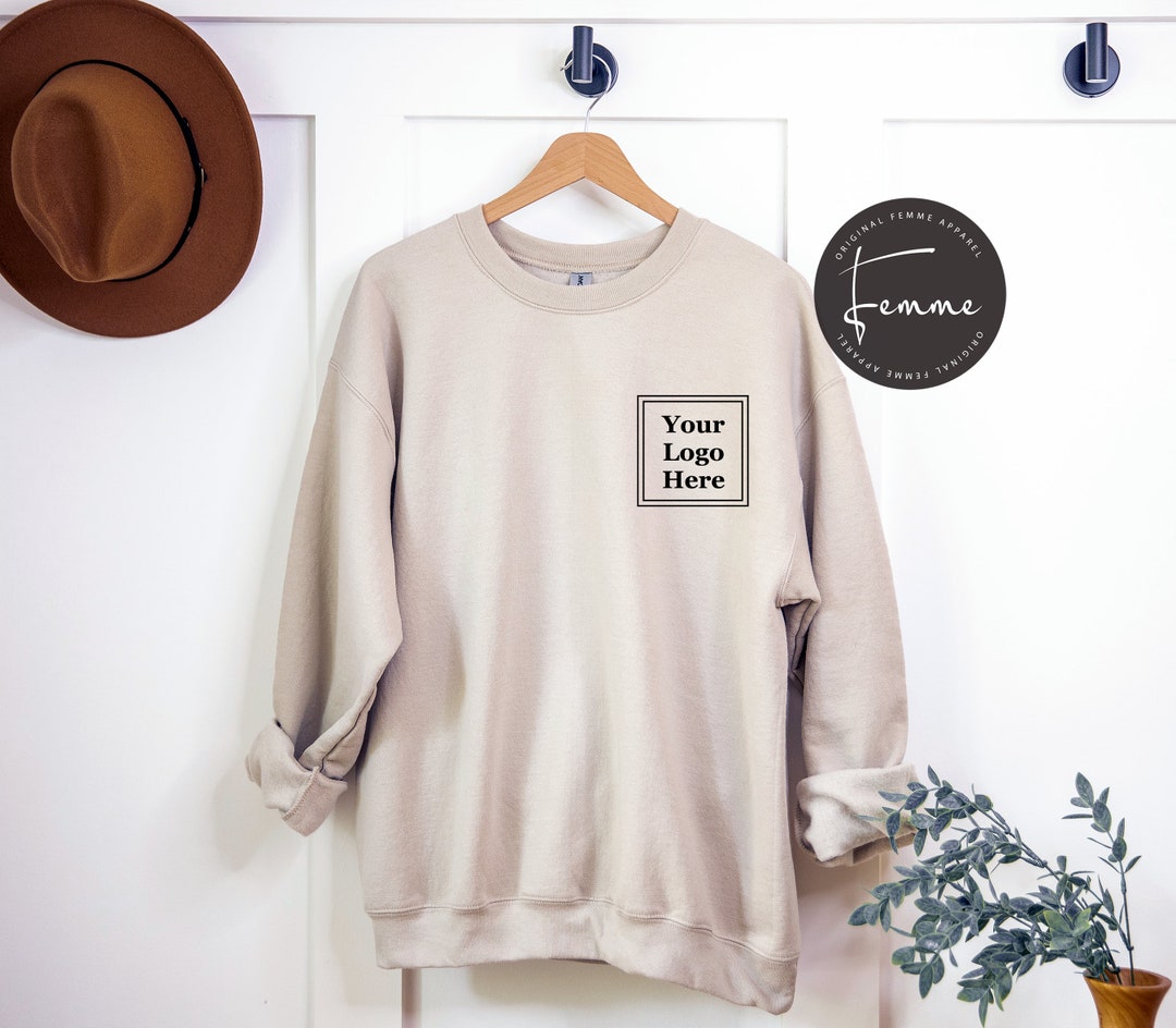 Custom Logo Sweatshirt, Personalized Company Sweatshirt, Business Logo ...