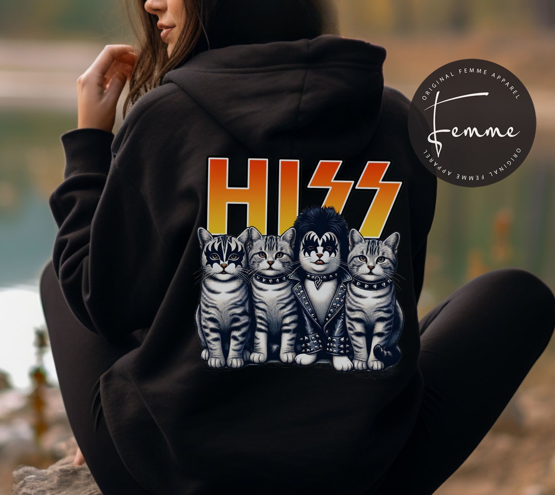 Hiss Cats T-shirt - Rock Music Band Shirt - Hiss Cat Tee - Rock N' Roll ...