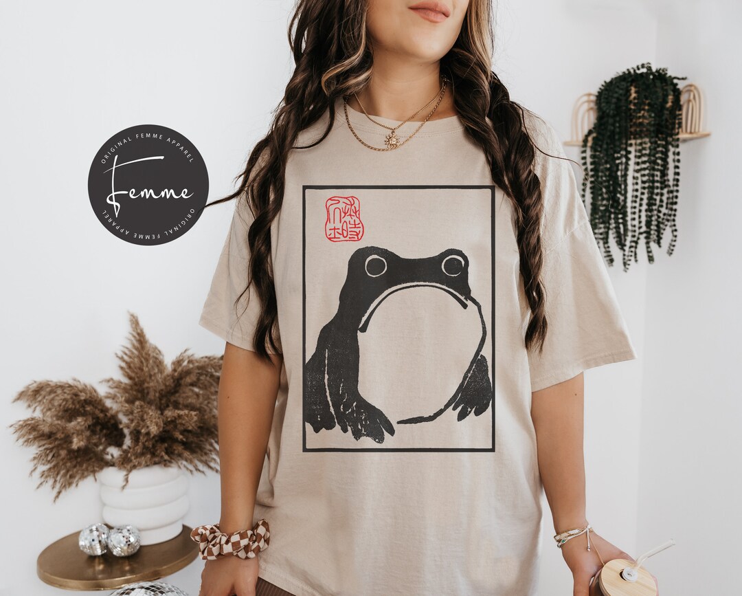 Unimpressed Frog Shirt- Grumpy Frog - Japanese Aesthetic by Matsumoto ...