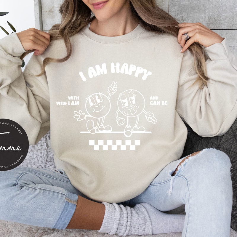 Happy Sweatshirt - Etsy