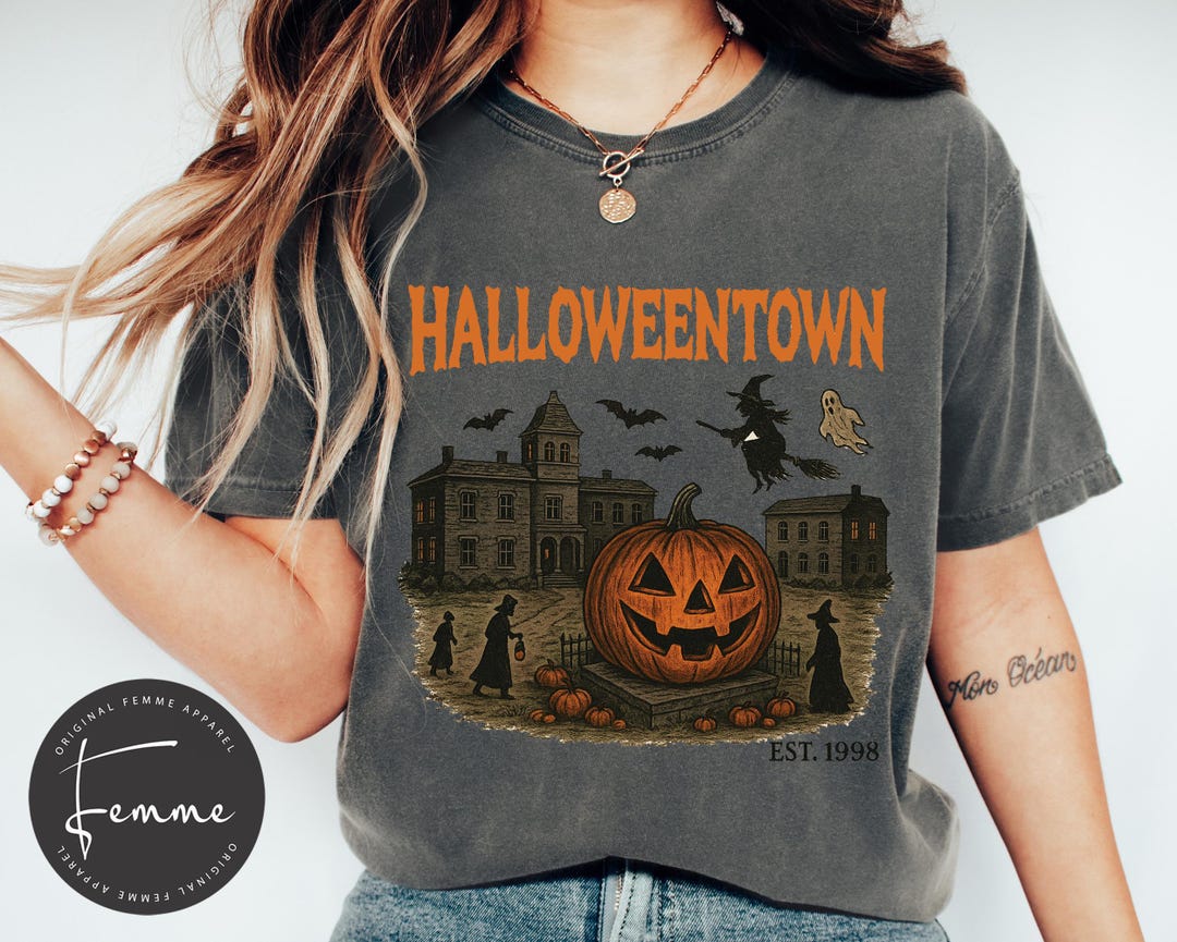 Halloweentown Shirt, Comfort Colors Halloween Tshirt, Retro ...