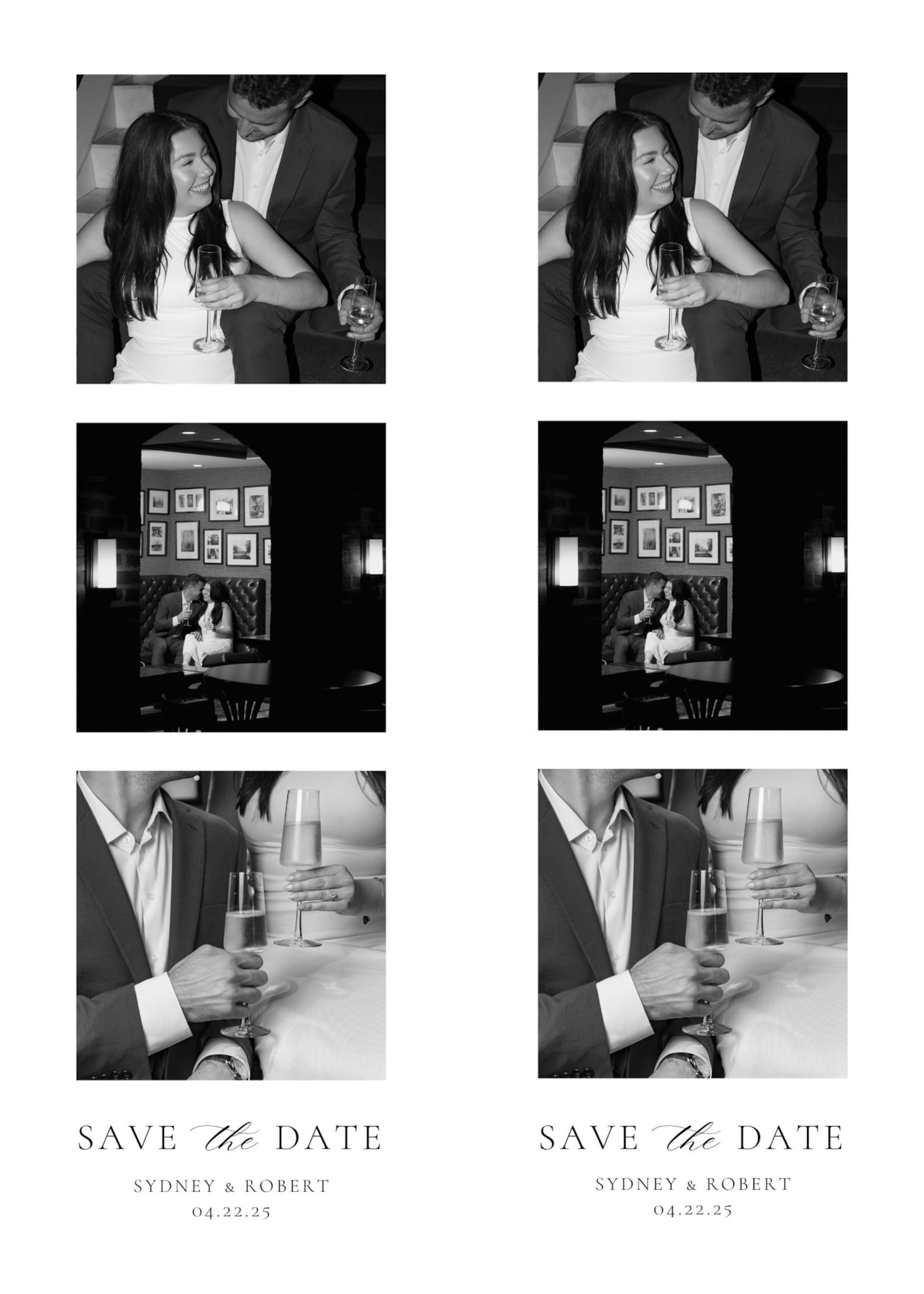 Save the Date Photo Strip/photo Booth Save the Date/polaroid/save the ...