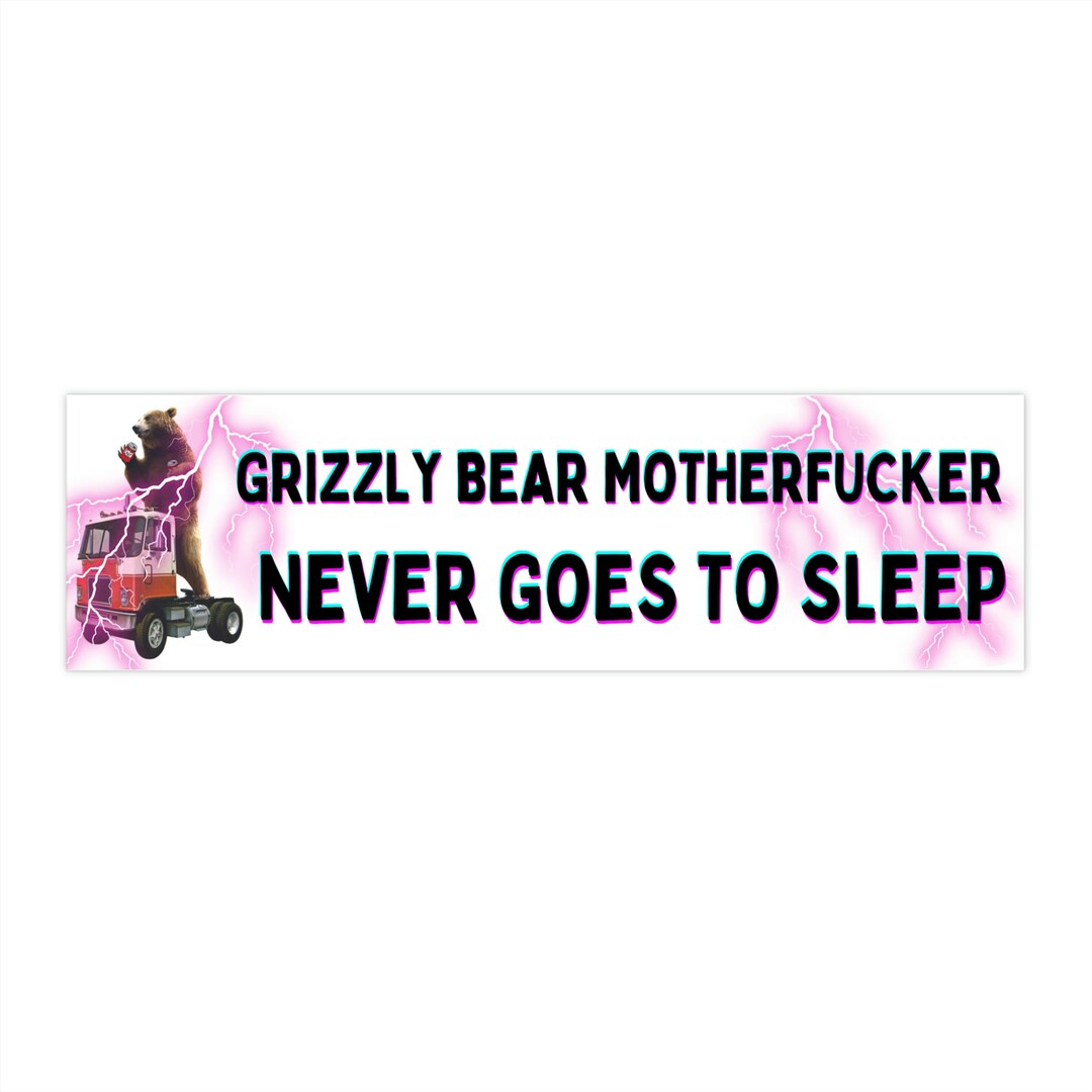 Beck GRIZZLY BEAR MOTHERFUCKER Bumper Stickers - Etsy