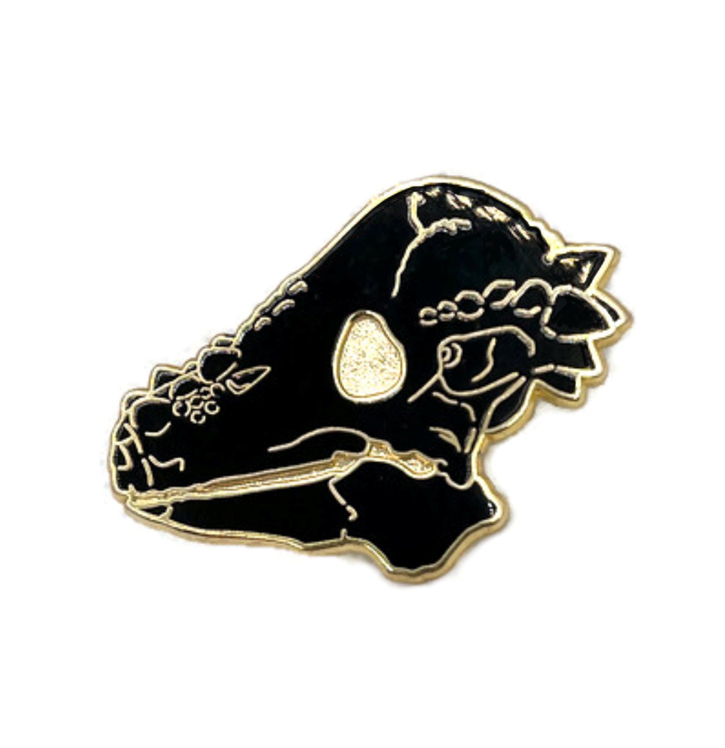Pachycephalosaurus Fossil Skull Hard Enamel Pin - Etsy