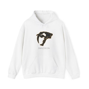 Smilodon Saber Toothed Tiger Fossil Skull Unisex Hooded Sweatshirt - Etsy