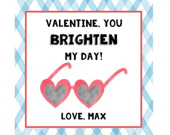 Two Styles Valentine's Day Card Printable/ Sunglasses - Etsy