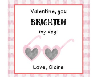 Two Styles Valentine's Day Card Printable/ Sunglasses - Etsy