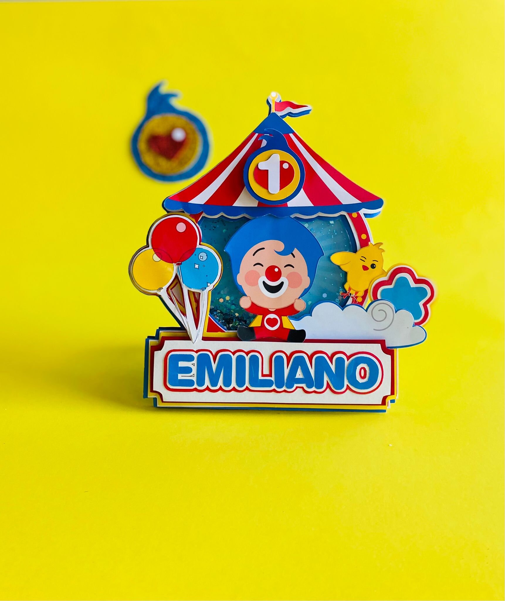 Cake Topper Plim Plim, cake topper personalizado, Adorno de pastel 3D ...