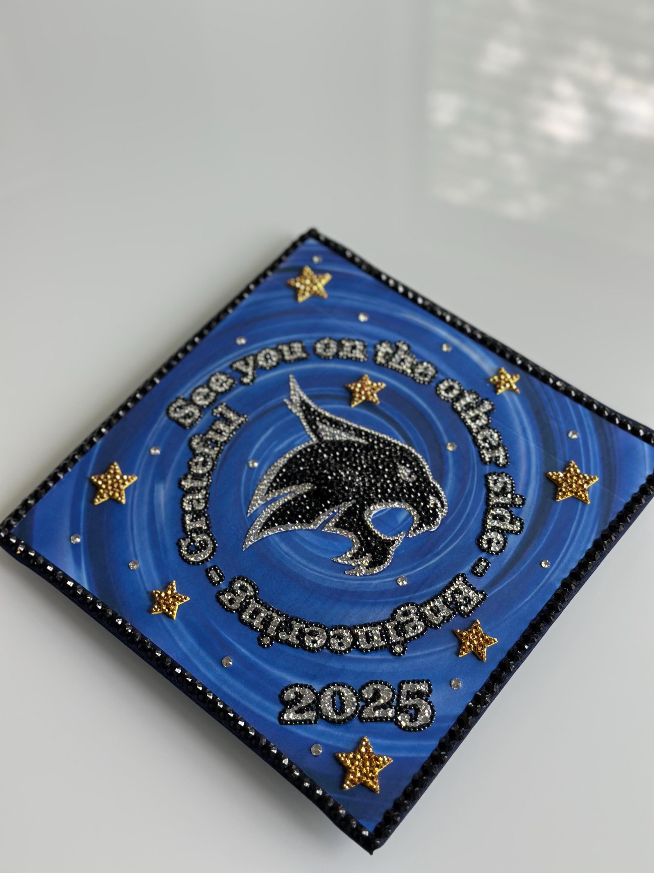Custom Rhinestone Graduation Cap Topper: Handmade Bling Decoration - Etsy