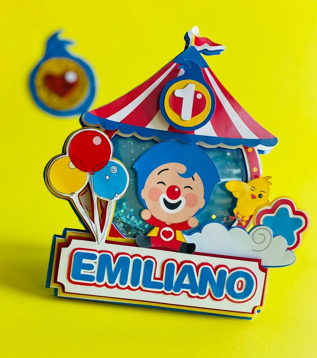 Cake Topper Plim Plim, Cake Topper Personalizado, Adorno De Pastel 3D ...