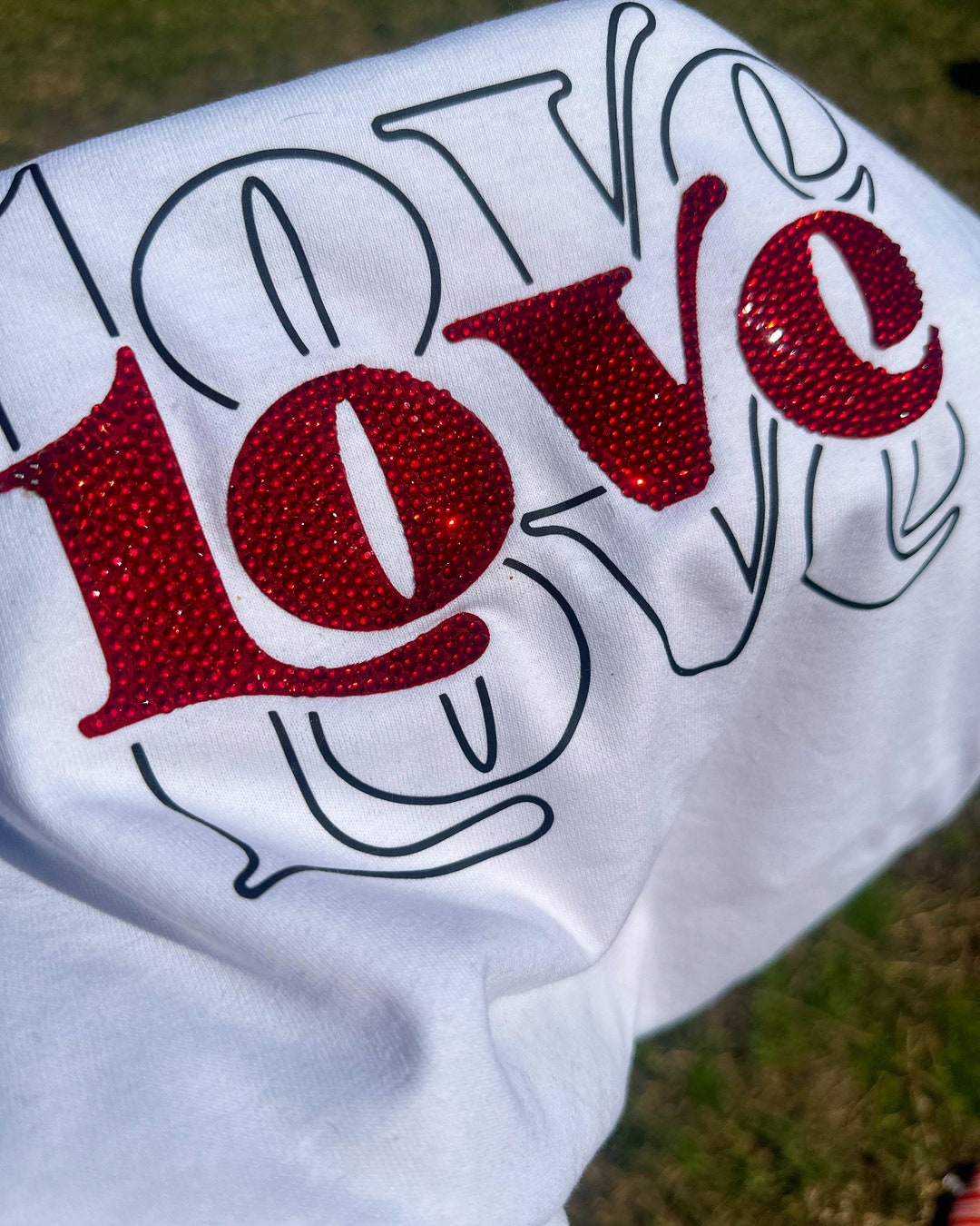 Custom Bling T Shirt Custom T Shirt Custom Love T Shirt Unisex Bling T Shirt Bling T Shirt