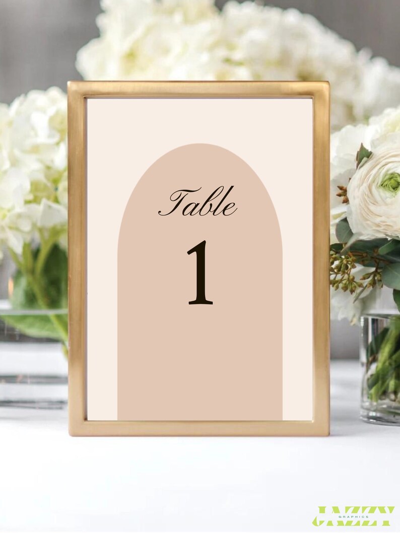 Table Number Printable Template, Place Card Printable Template, Instant ...