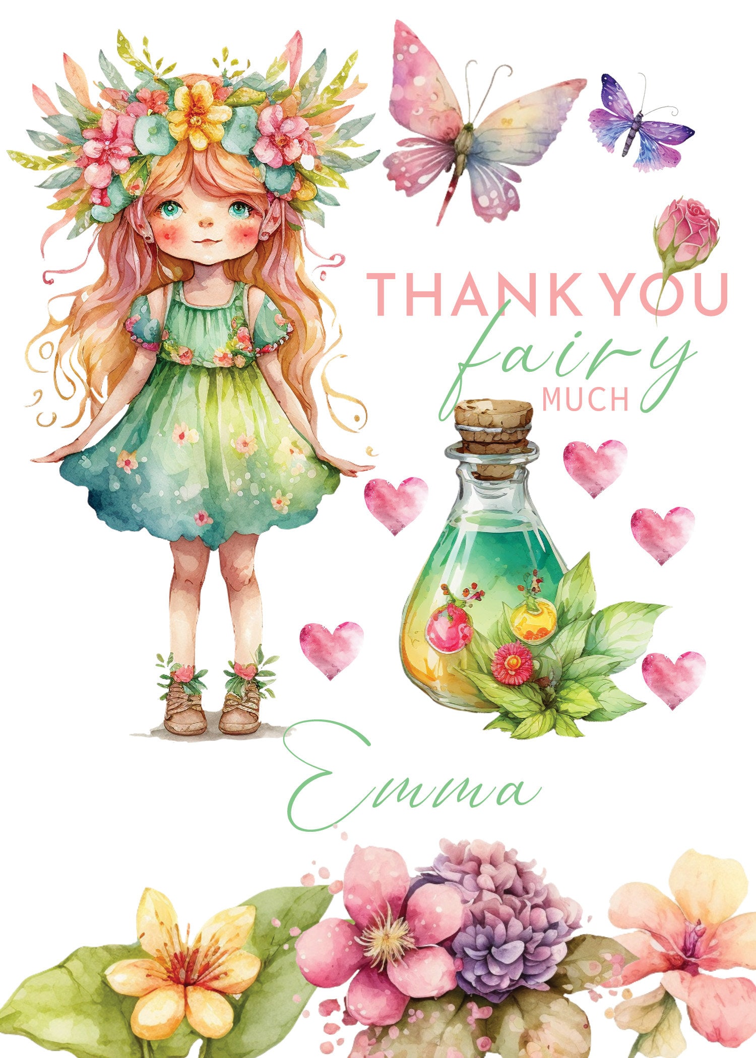 Thank You Fairy Mucheditable Fairy Thanksbirthdayfavor Tag - Etsy