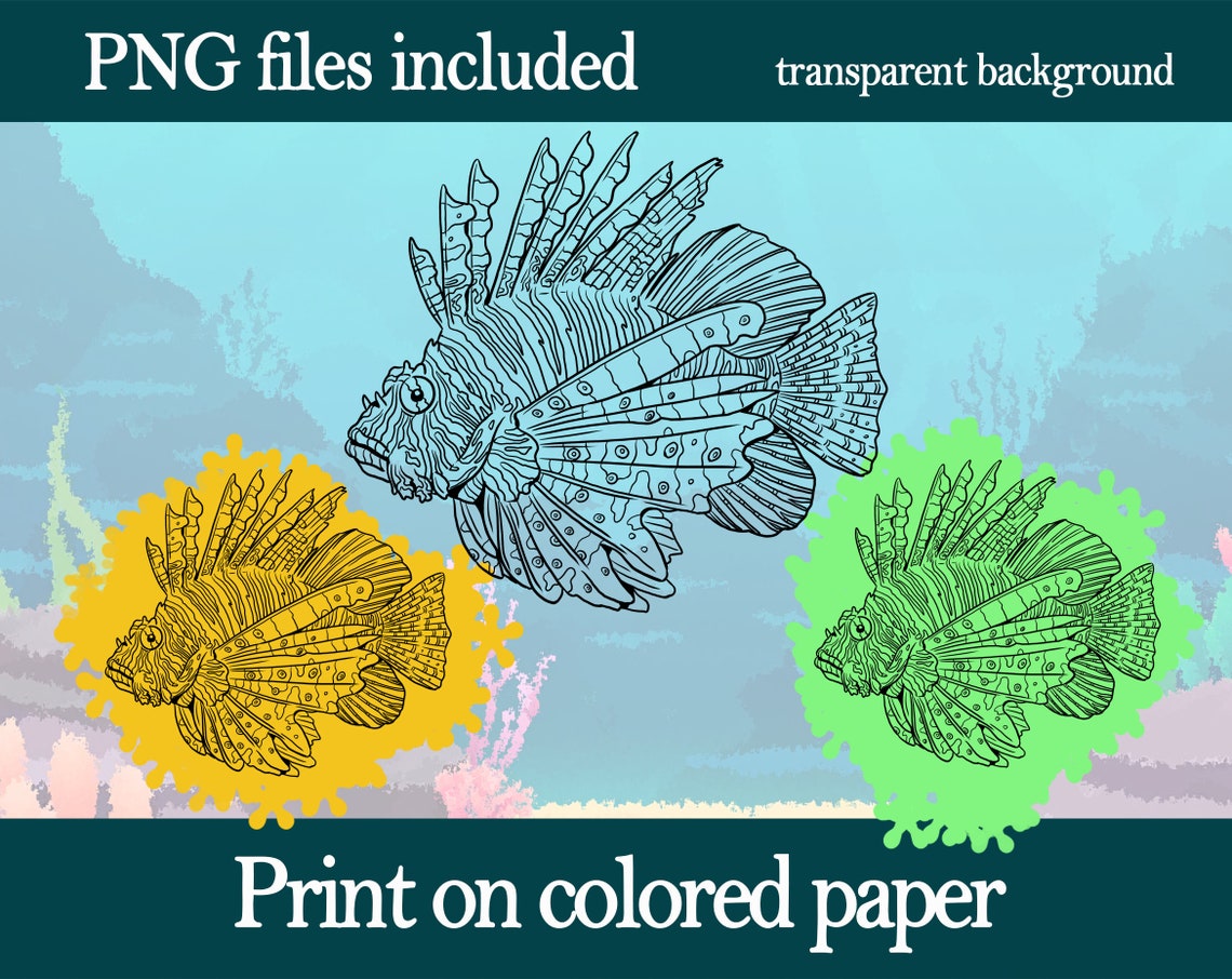 Sea Fish for Kids and Adults. 17 Coloring Pages With Saltwater Fish and ...