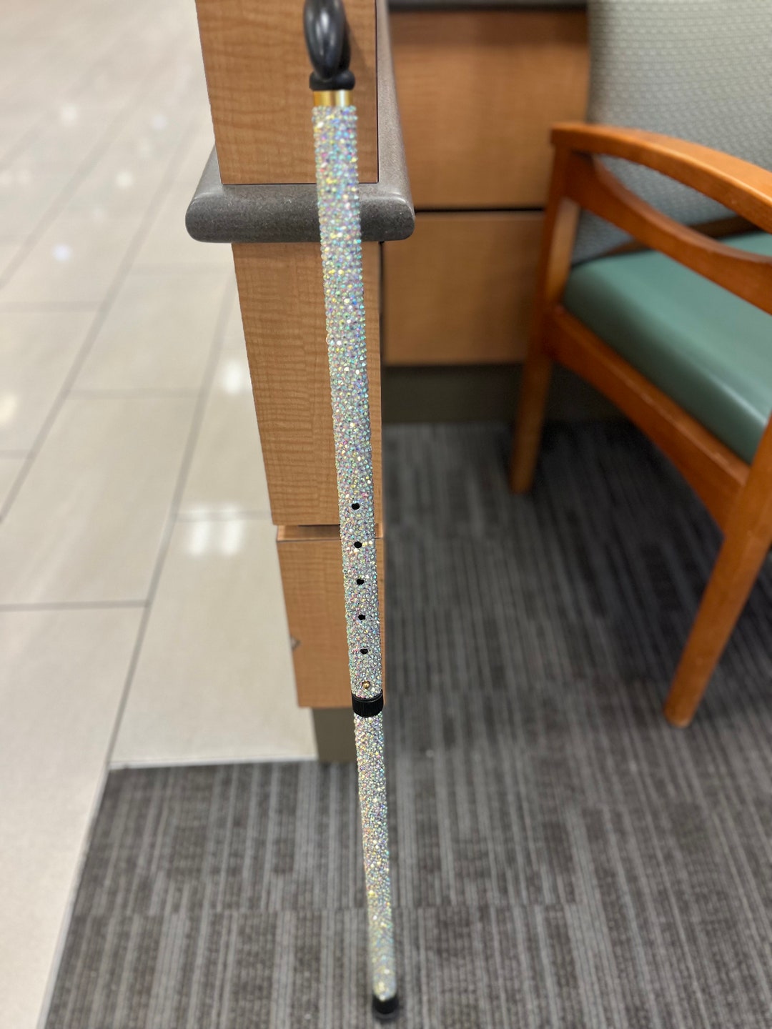 Foldable Bling Walking Cane Individually Placed Stones Silver - Etsy