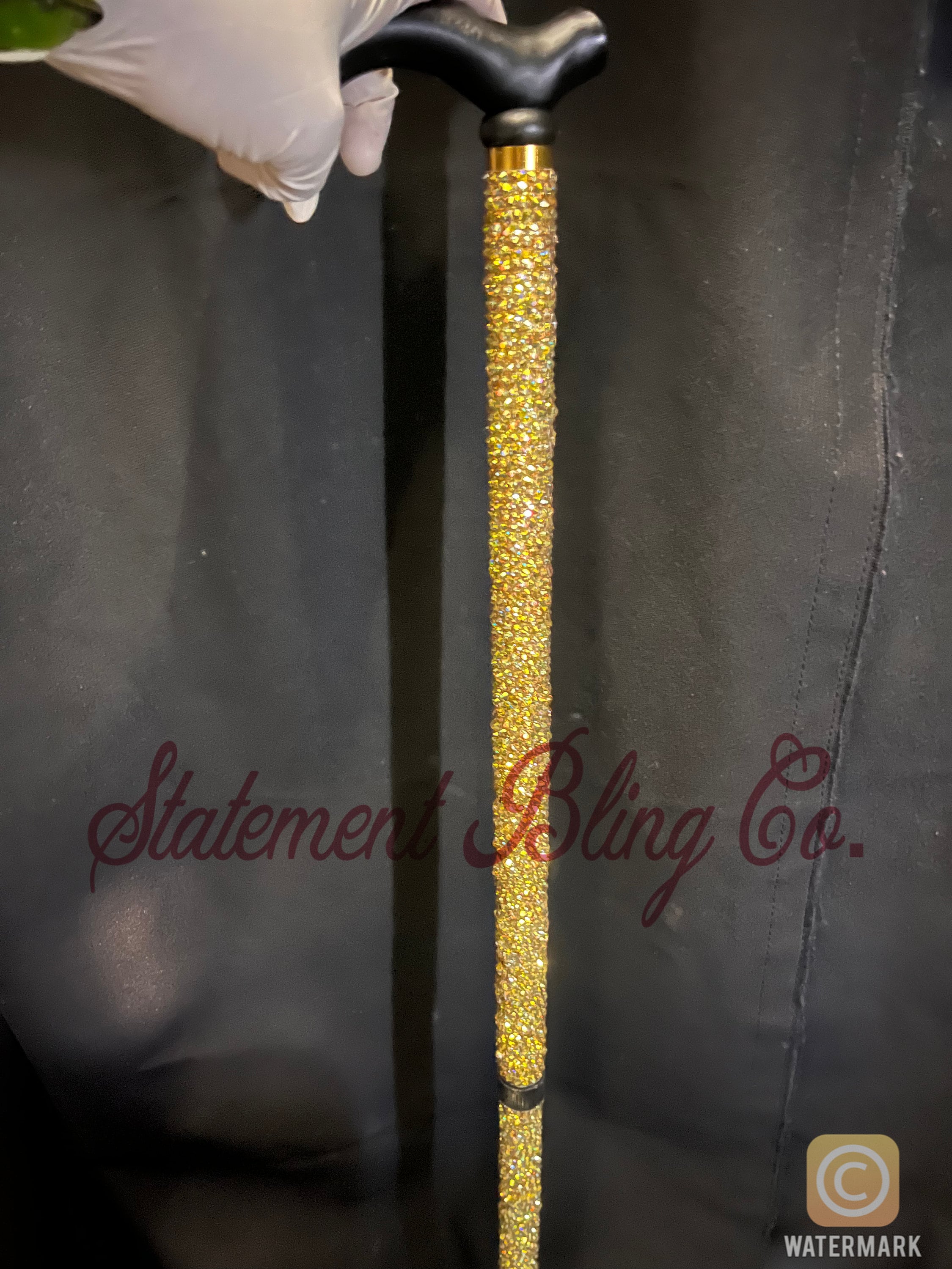 Bling Walking Cane Individually Placed Stones Silver - Etsy